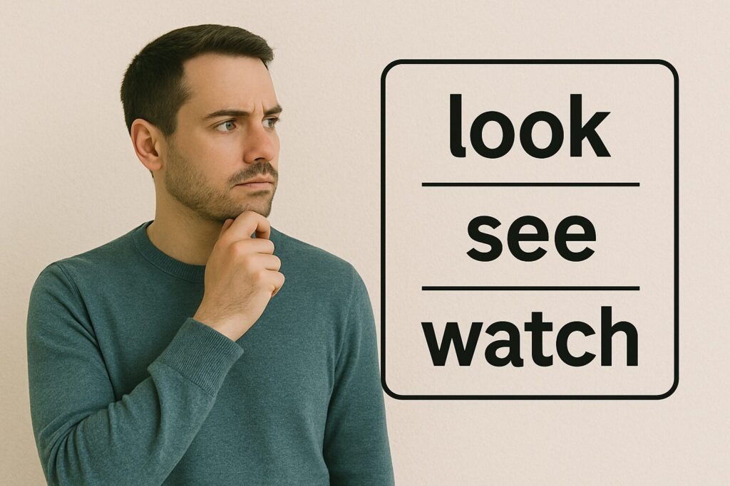 look と see と watch の違い｜意味・使い分け・例文でわかる完全ガイド – 英語ワードラボ